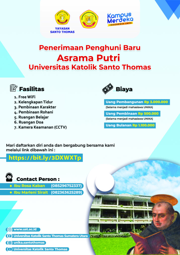 PENERIMAAN PENGHUNI BARU ASRAMA PUTRI UNIKA - Universitas Katolik Santo ...