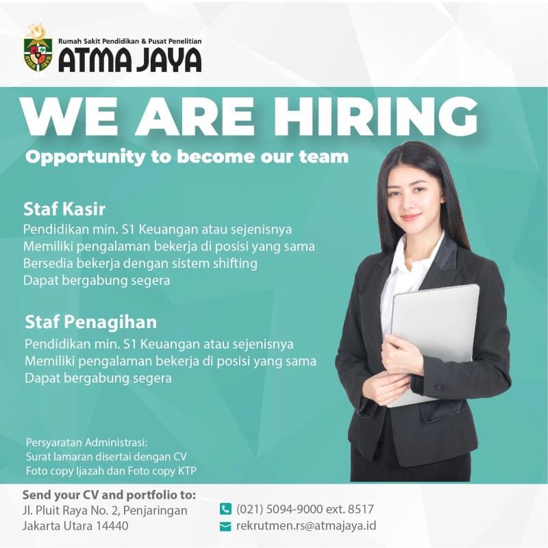 WE ARE HIRING ATMA JAYA - Universitas Katolik Santo Thomas